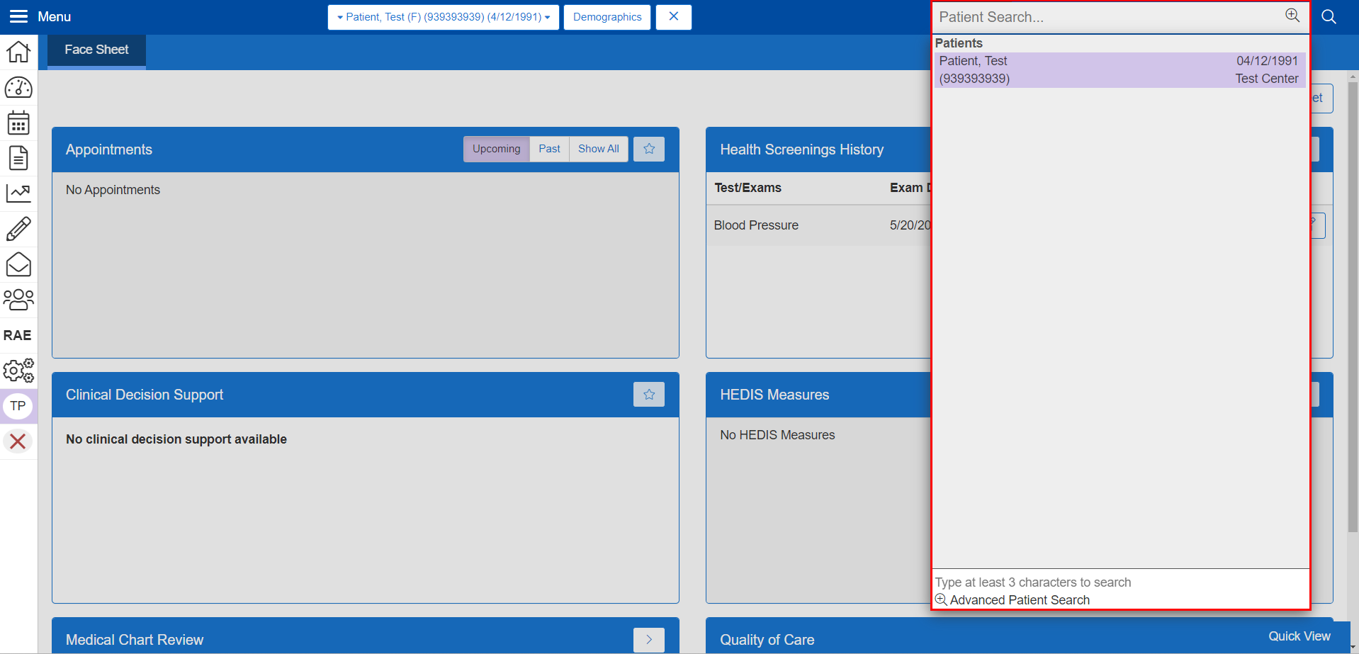 How to Search for a Patient – DataLink Software